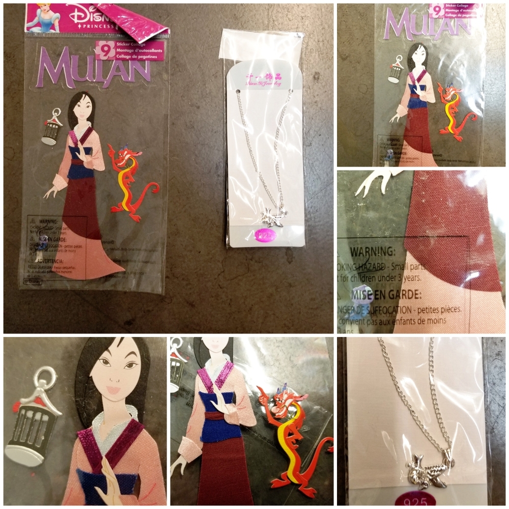 Disney Princess Mulan Sticker Set W Free Gift! - Gem